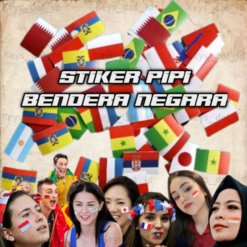 Jual STICKER STIKER PIPI BENDERA NEGARA ISI 25 PCS, STIKER BENDERA ...