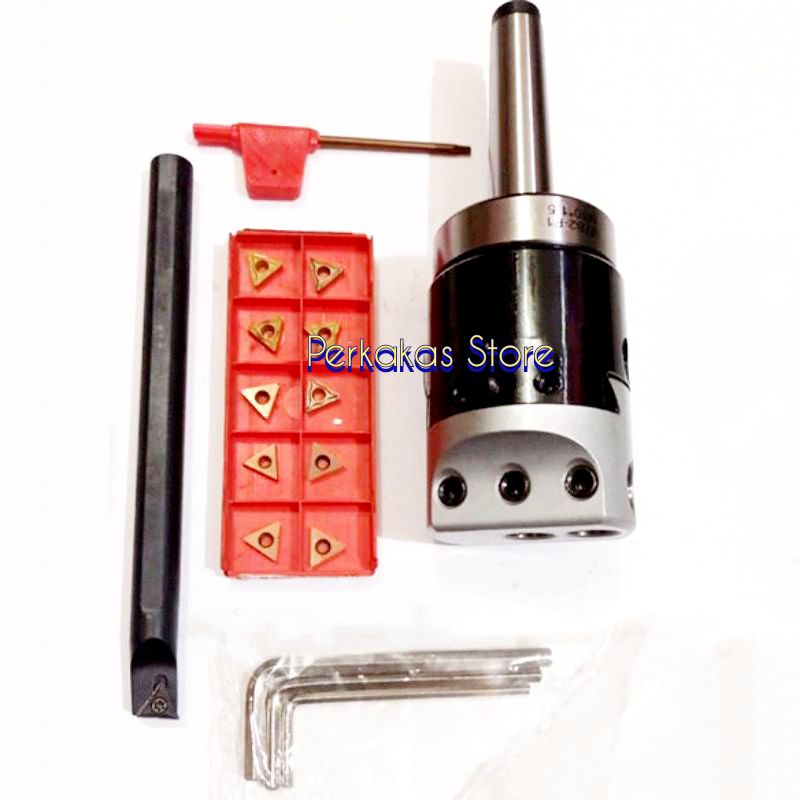 Jual Alat Korter lubang Boring head 50mm Arbor MT2 set holder dalam ...