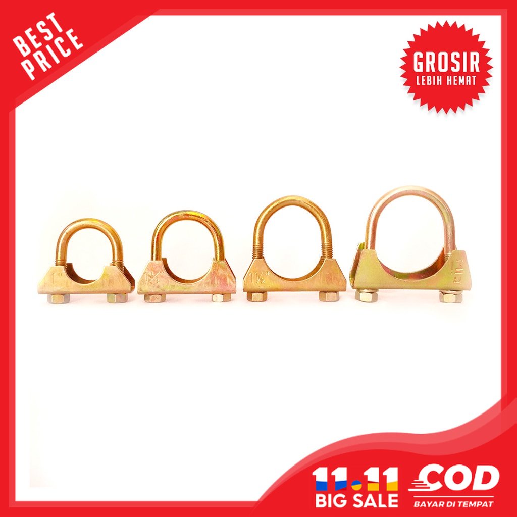 Jual Klem Baut U Klem Pipa U Bolt (ukuran 1, 1.5, 1.25, 1.75 Inch ...