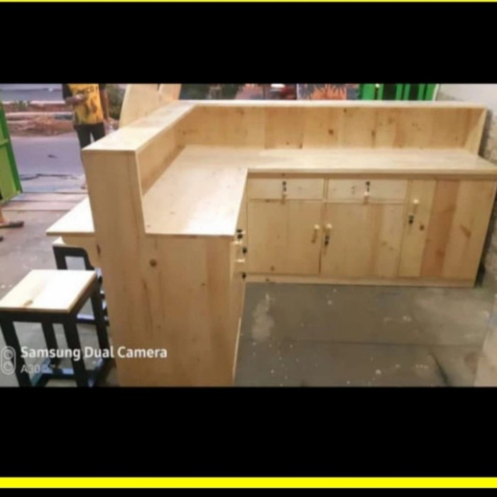 Jual Meja Bar Booth Kayu Jati Belanda / Meja Cafe | Shopee Indonesia