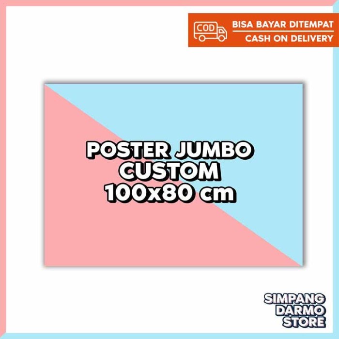 Jual Poster Jumbo Custom Ukuran 100x80 cm Bisa Request | Shopee Indonesia