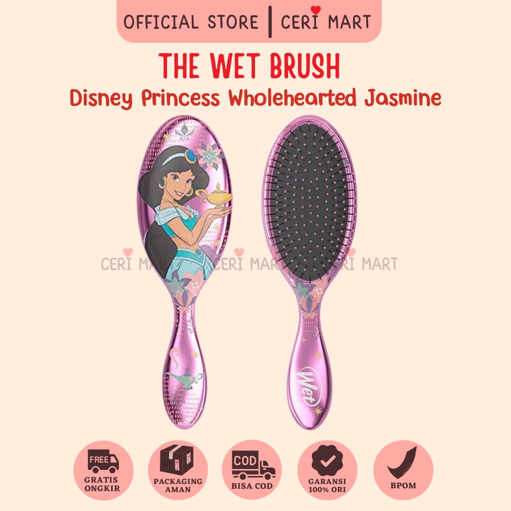 Jual The Wet Brush Disney Princess Wholehearted Jasmine Sisir Rambut ...