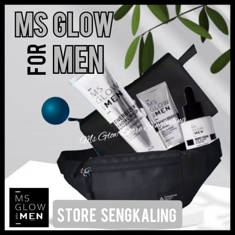 Jual Ms Glow Men Original Paket Basic 3 in 1 Facial wash Energi Bright ...