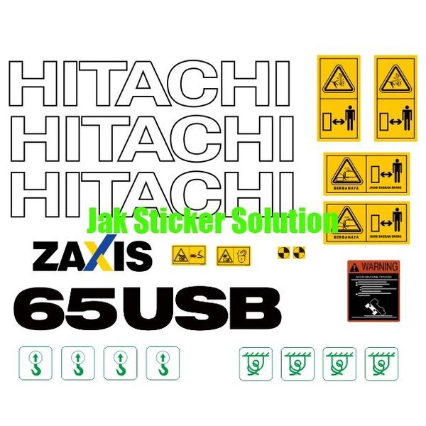 Jual Stiker Excavator Hitachi Zaxis 65 USB | Shopee Indonesia