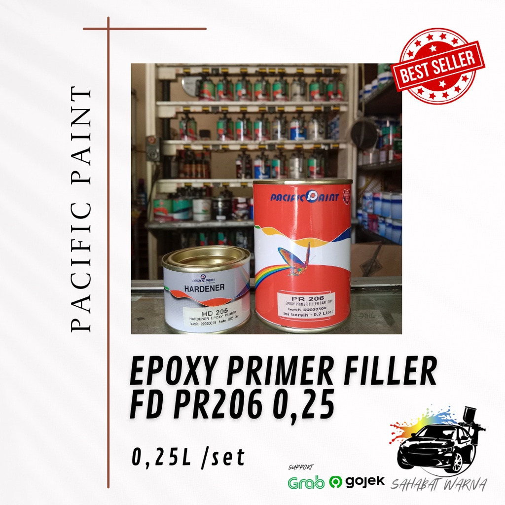 Jual Epoxy Primer Filler Pacific Paint FD PR206 0,25 gram/ Epoxy ...