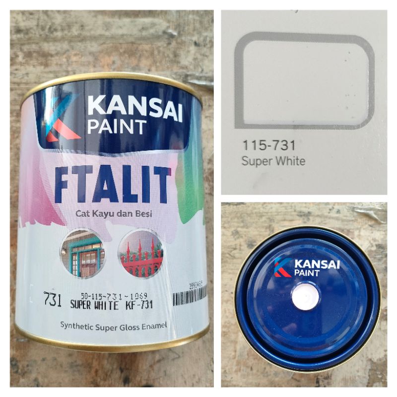 Jual FTALIT Super White 115-731 Cat Minyak Besi Kayu 1 Kg Kansai Paint | Shopee Indonesia