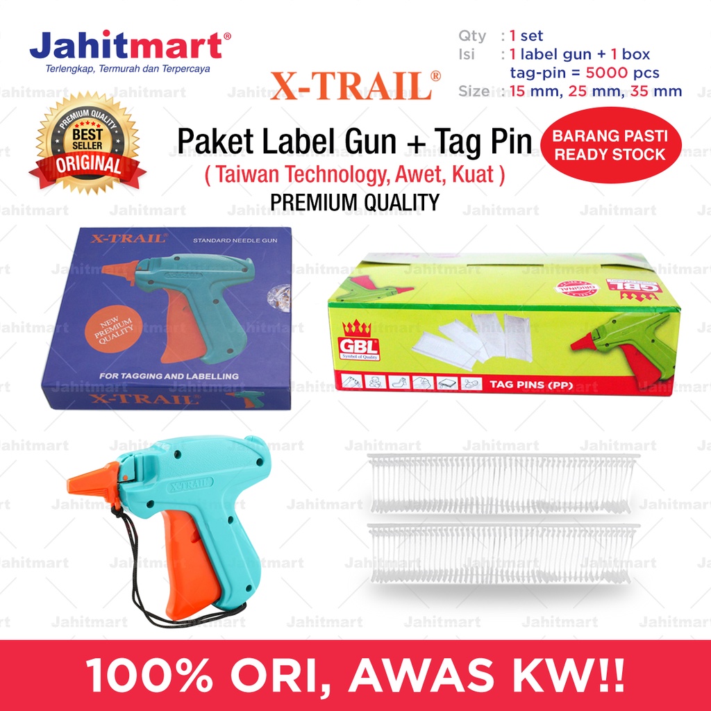 Jual PAKET TEMBAKAN TAG GUN "X-TRAIL" + ISI 5.000 PCS TAG PIN "GBL ...