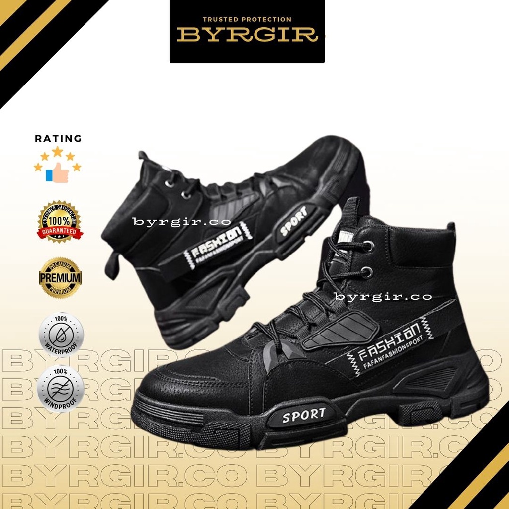Jual BYRGIR Sepatu Casual Pria Sport Fashion Boots Tinggi Kerja Kuliah ...