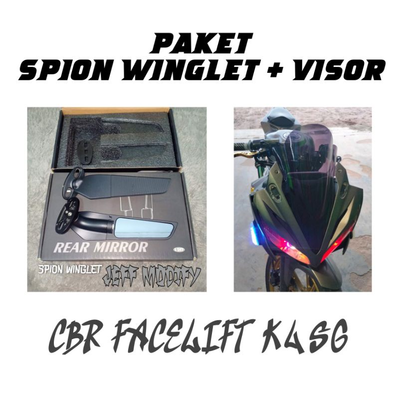 Jual Baut Spion Winglet dan Visor Cbr facelift k45g | Shopee Indonesia