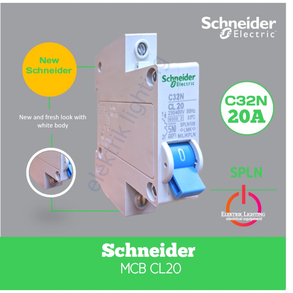 Jual Mcb Schneider Miniatur 20 Ampere 20a Biru ORI Anti Jeglek SPLN ... Jual Mcb Schneider Miniatur 20 Ampere 20a Biru ORI Anti Jeglek SPLN ...