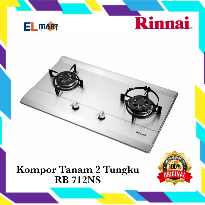 Jual Rinnai Kompor Tanam 2 Tungku Stainless RB 712NS 712 NS RB712NS | Shopee Indonesia