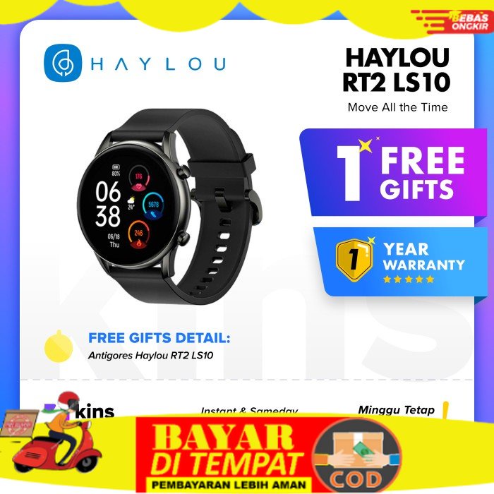 Jual {COD} Haylou RT2 LS10 Smartwatch IP68 Sport SpO2 Smart Watch HD ...