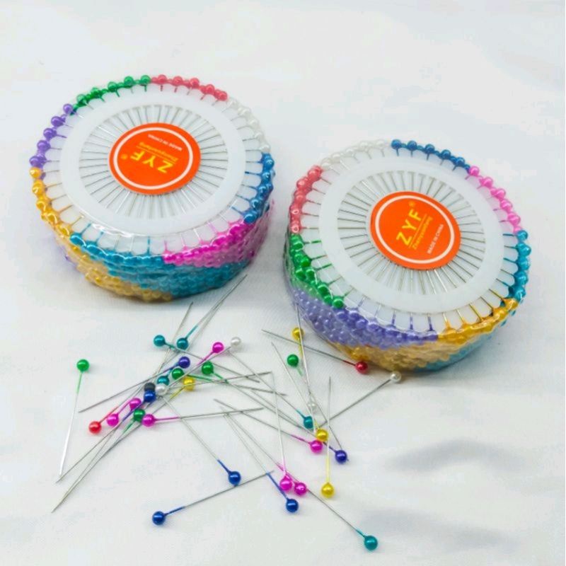 Jual JARUM PENTUL BULAT WARNA WARNI JARUM PENTUL MUTIARA | Shopee Indonesia