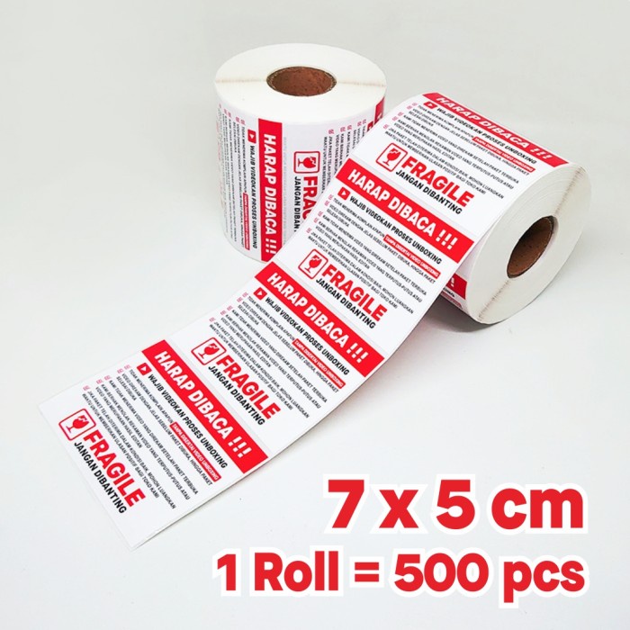 Jual Sticker Label Wajib Video Unboxing Stiker Pengiriman Olshop 7 x 5 ...