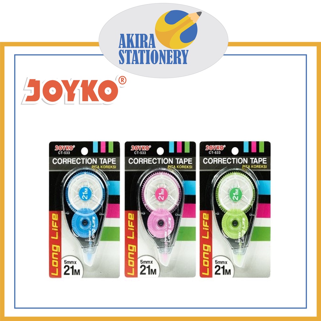 Jual Correction Tape JOYKO CT 533 Panjang 21 Meter / Tip Ex Rol Panjang ...
