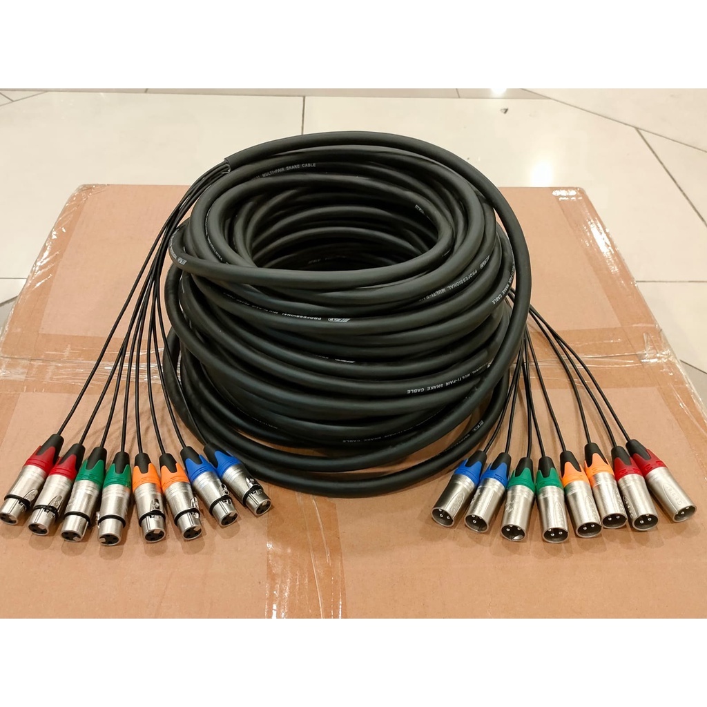 Jual Snake Kabel Apollo isi 8Ch Komplit + Jack XLR Male-Female 15 Meter ...