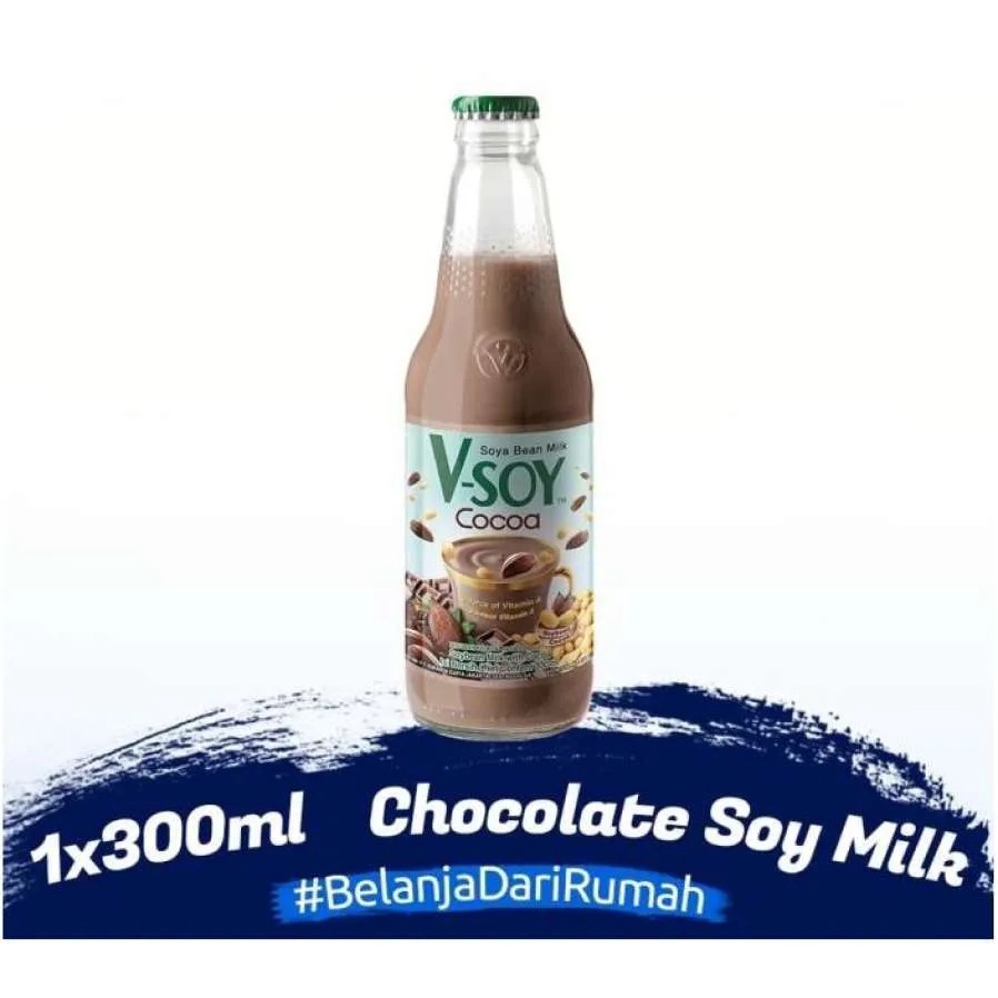 Jual V-Soy Cocoa Coklat Plant Based Milk Soya Bean Susu Kacang Botol ...