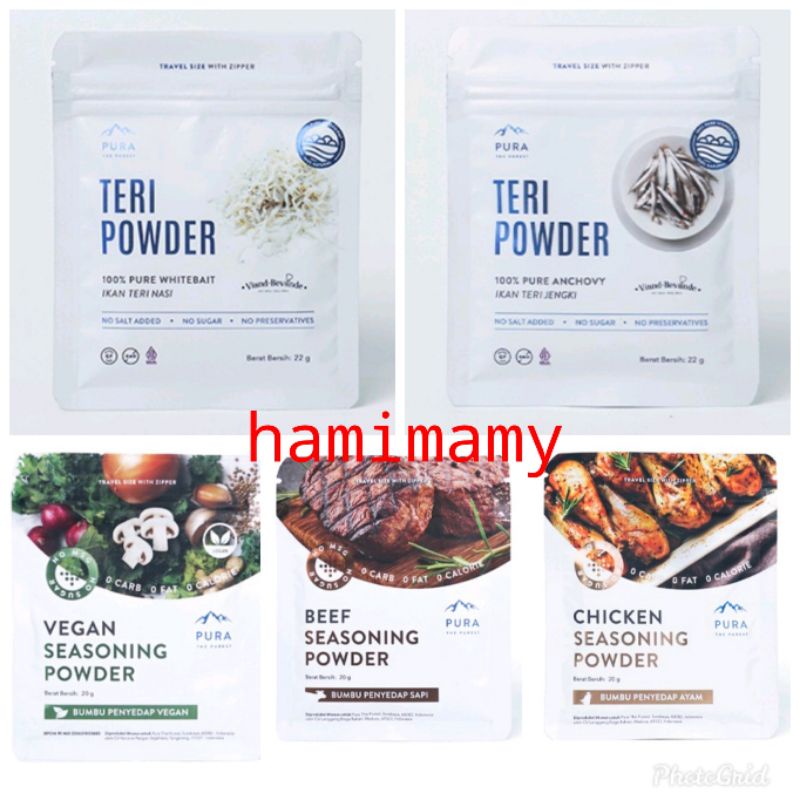 Jual Pura Seasoning Powder Teri Powder Beef Chicken Vegan Baby MPASI ...