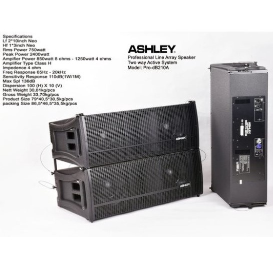 Jual Speaker Line Array Ashley Pro Db210 A 1Pcs 2Way Aktif 10 Inch ...