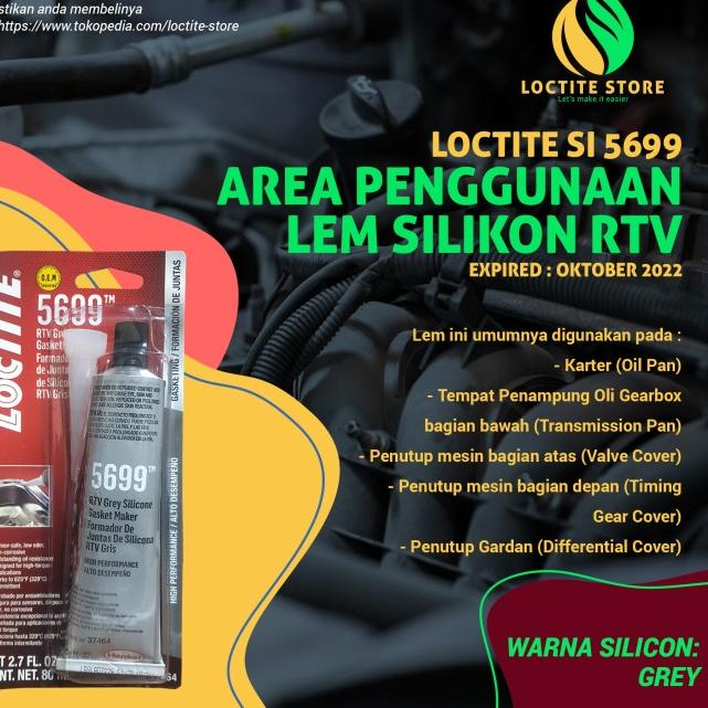 Jual LEM SILIKON GASKET RTV UNTUK PAKING DAN RADIATOR LOCTITE SI 5699 ...