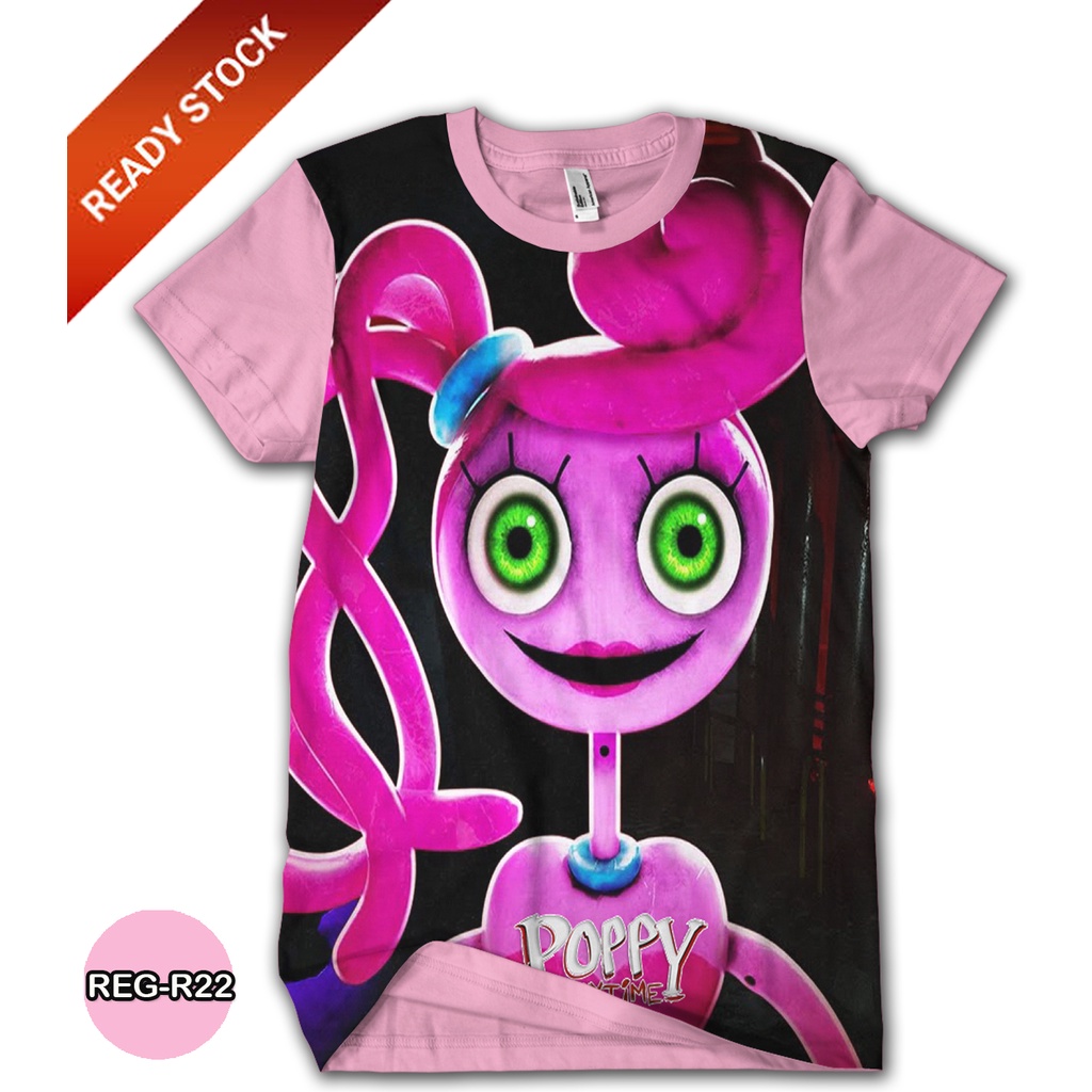 Jual Kaos Poppy Playtime Huggy Wuggy Mommy Long Legs Spider 3D Baju ...