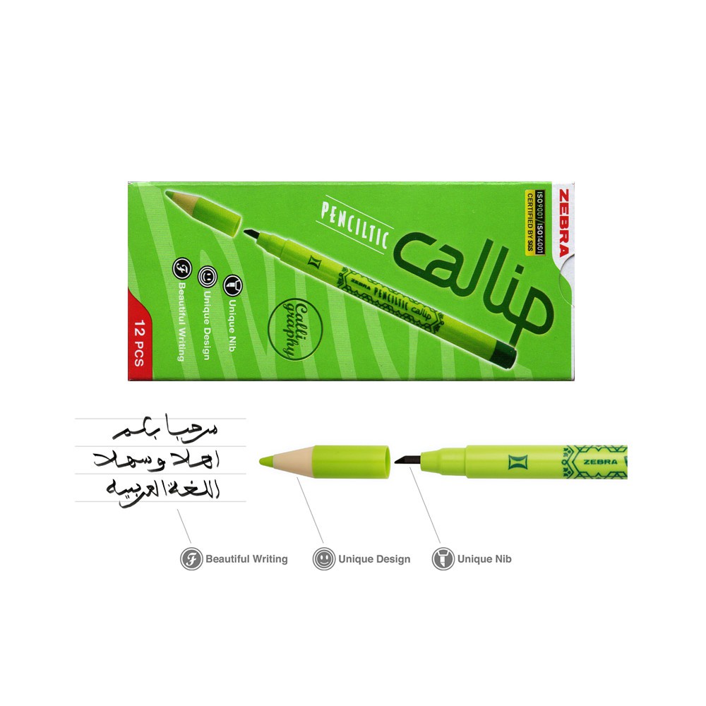 Jual Spidol Zebra Penciltic Callip Spidol Kaligrafi unique Nib - Satuan ...