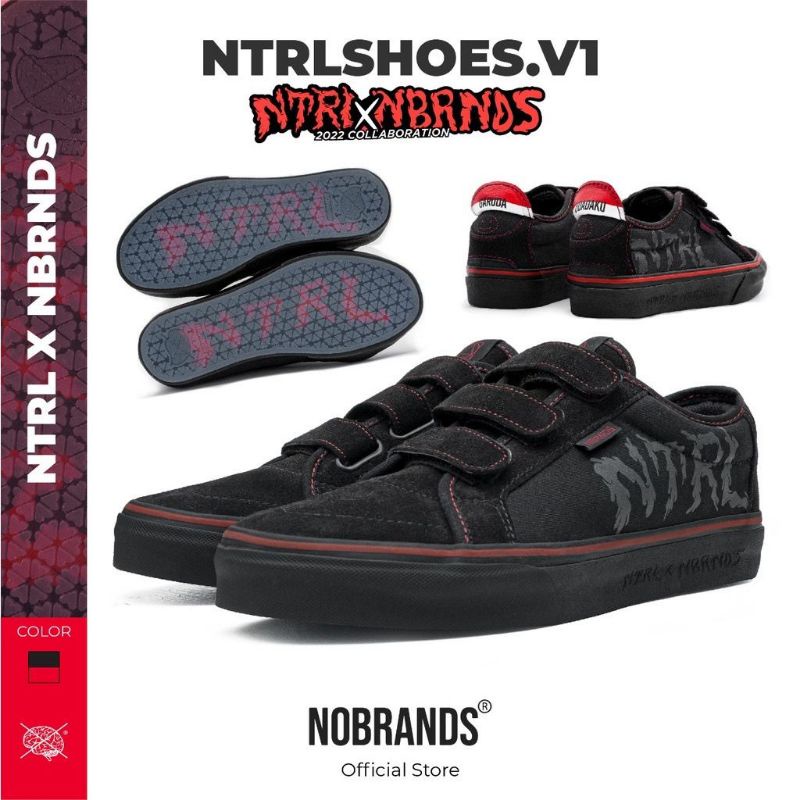 Jual SEPATU NOBRANDS X NTRL ALL BLACK ORIGINAL NOBRAND NTRLSHOES GARUDA ...