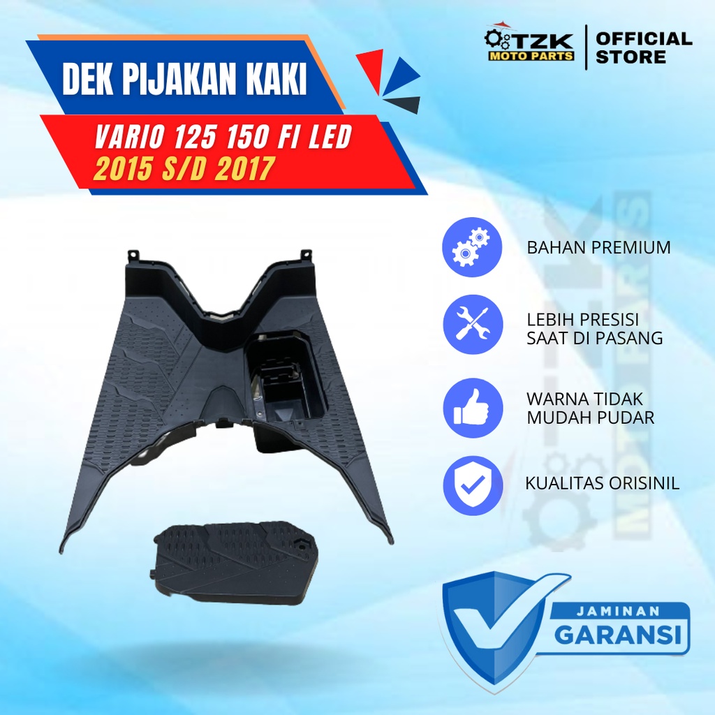 Jual Step Floor Bordes Pijakan Alas Kaki Dan Tutup Aki Vario 125 150 Fi Led Old 2015 2016 2017 ...