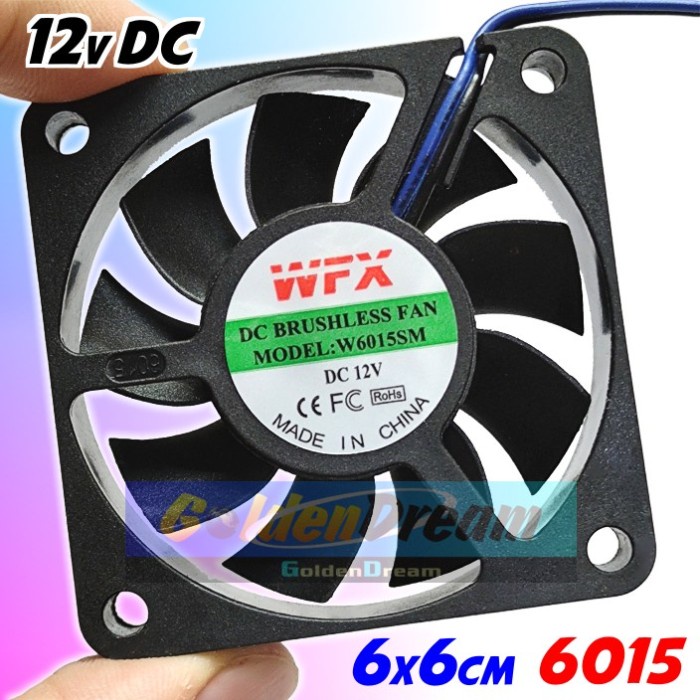 Jual Kipas 12v 6x6cm DC Cooling Fan Exhaust Angin Udara 6015 6x6 6*6 cm 6cm | Shopee Indonesia