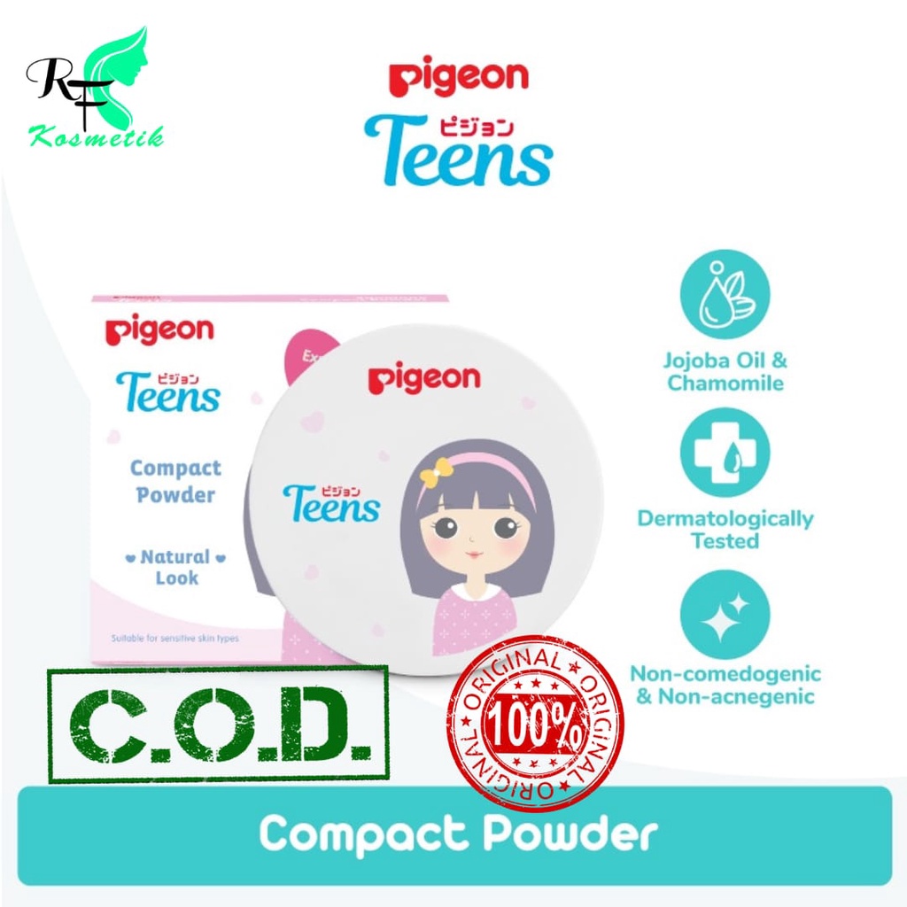 Jual PIGEON TEENS Compact Powder 14Gr/ BEDAK PADAT | Shopee Indonesia