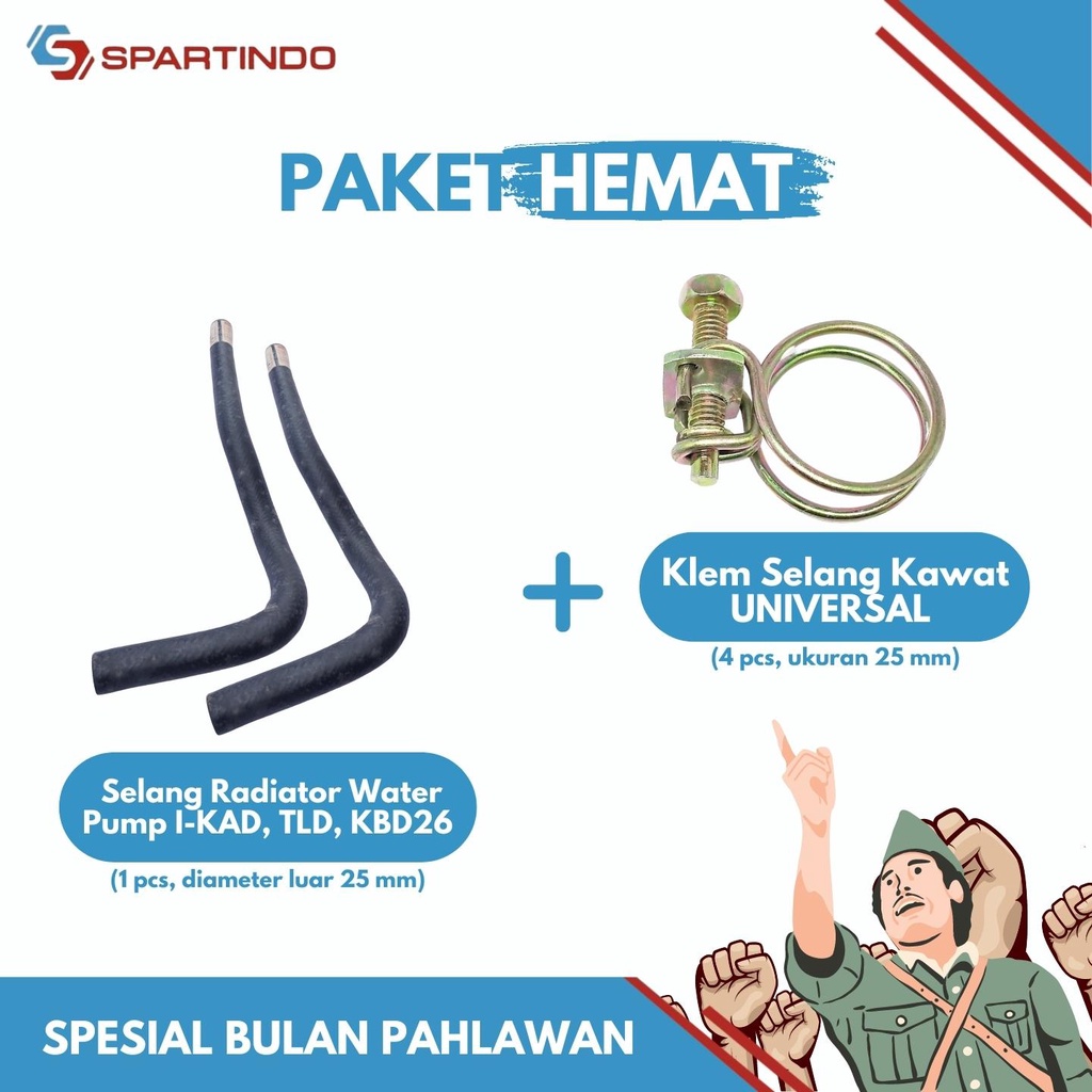 Jual (LEBIH HEMAT) [Selang Radiator Water Pump + Klem Selang Kawat uk ...