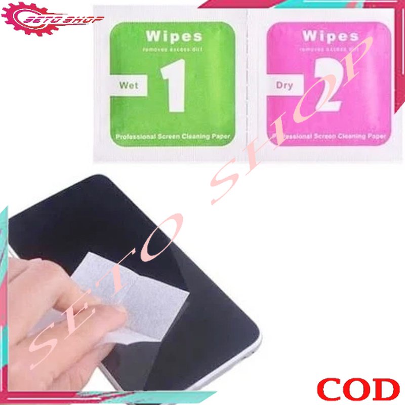 Jual Tissue Tempered Glass Wipes Wet dan Dry Tisue Pembersih Layar Kaca ...