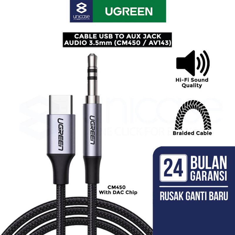 Jual Ugreen Type C To Aux 3.5mm male Ugreen Konverter USB C TO Jack 3.5mm | Shopee Indonesia