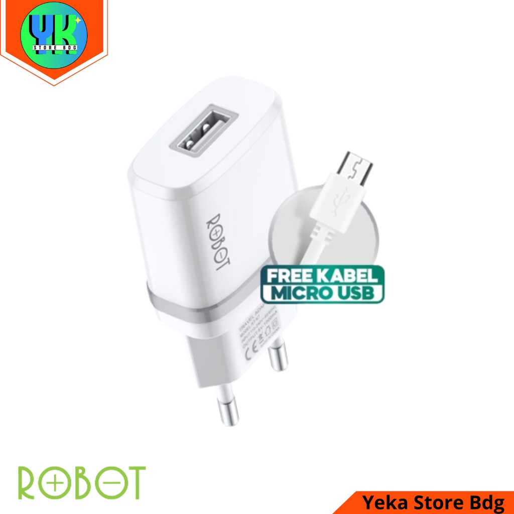 Jual Charger Adaptor ROBOT RT-K7 1A (Quick Charge 5V/1A With Micro USB ...