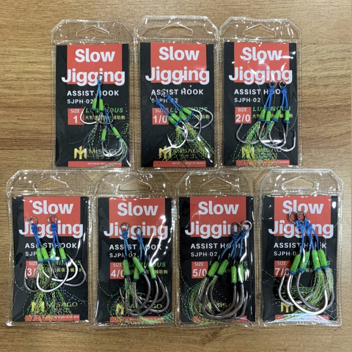 Jual PROMO COD Misago Slow Jigging Twin Assist Hooks SJPH-02 Blue - 1 | Shopee Indonesia