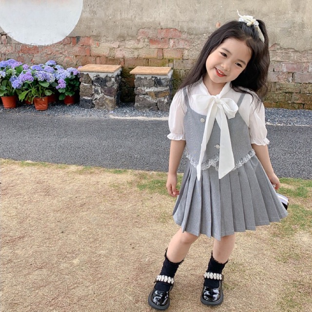 Jual Grey Lace Uniform Set | Shopee Indonesia