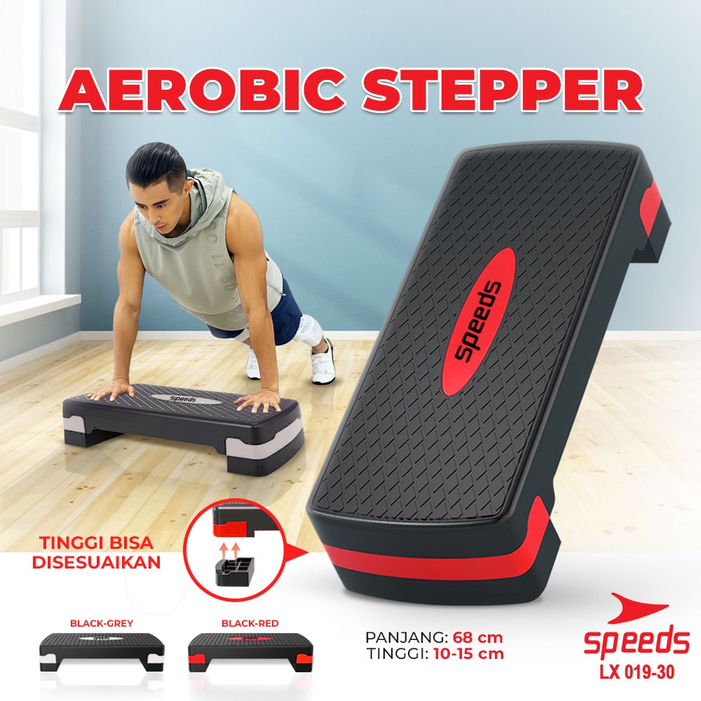 Jual SPEEDS Papan Senam Aerobic Stepper Papan Step Zumba Adjustable ...