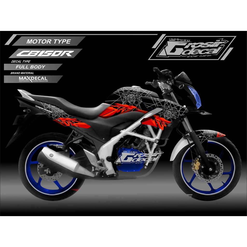 Jual Decal Stiker Honda CB150 R Old 2011 - 2014 Full Body Fullset Hitam ...