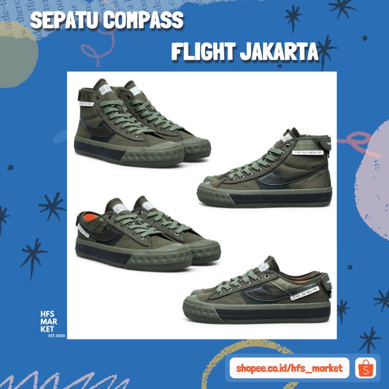 Jual [100%ORIGINAL] SEPATU COMPASS RETROGRADE FLIGTH JKT LOW/HIGH ...