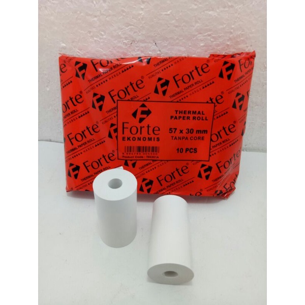 Jual Kertas thermal forte 57x30 tanpa core (10pcs) | Shopee Indonesia