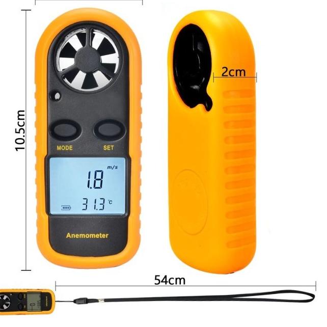Jual Digital Anemometer with Thermometer Alat Ukur Kecepatan Angin dan ...