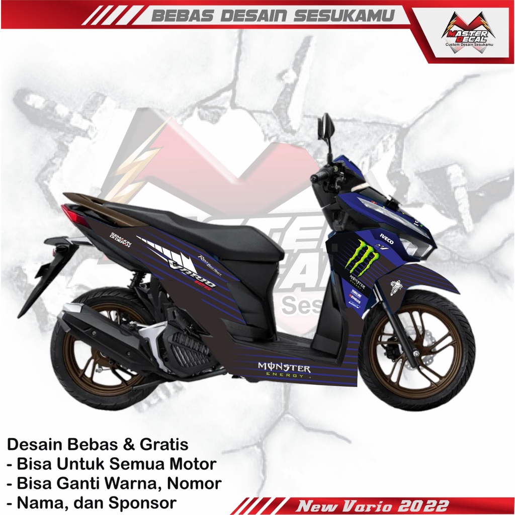 Jual Stiker Decal Motor New Vario 125 2022 motif MotoGP Blue | Shopee ...