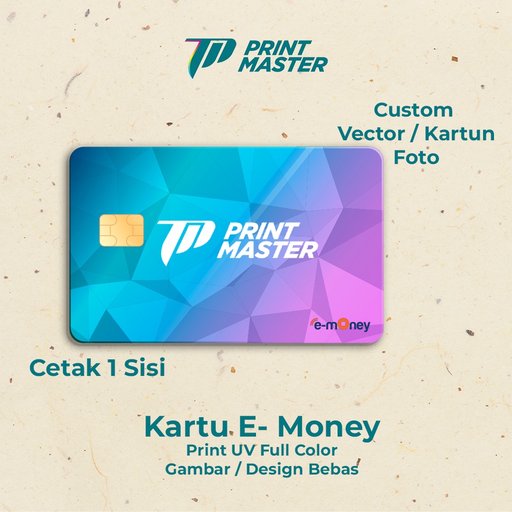 Jual Custom Cetak UV Emoney EToll Mandiri / 1 Sisi | Shopee Indonesia
