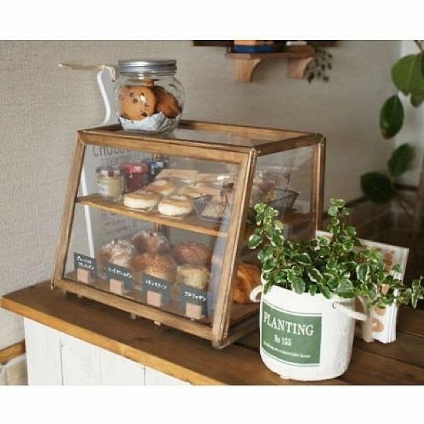 Jual etalase roti kue cafe resto warung food display makanan kayu kaca ...