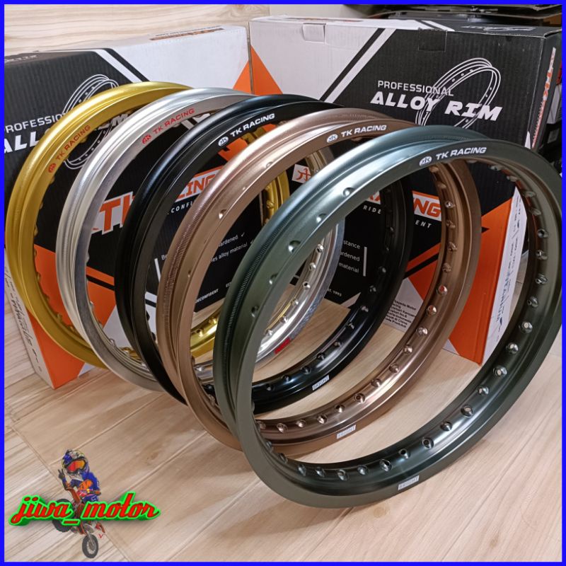 Jual velg TK racing ring 17 140 160 185 215 hole 36 warna hitam silver ...