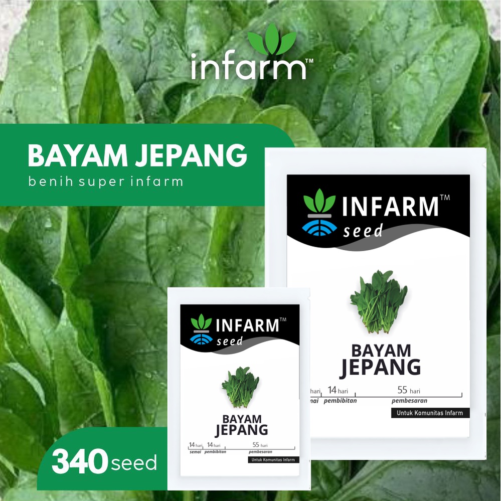 Jual INFARM - Benih Bibit Biji Super Sayur Bayam Jepang Horenso ...