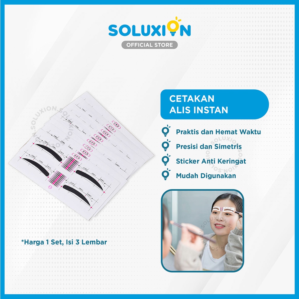 Jual Stiker Alis Eyebrow Ruler Cetakan Alis Sticker Penggaris Tempel ...