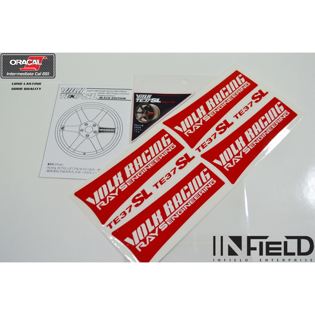 Jual Sepaket Stiker Wheel Rim for TE37 SL Volk Racing Rays Engineering ...