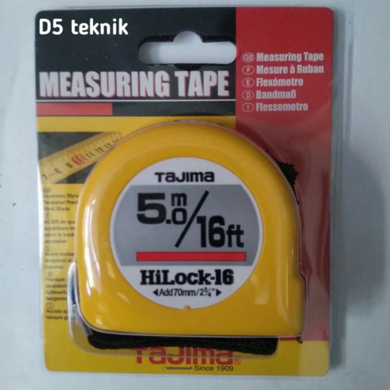 Jual Meteran Tajima 5 Meter Hi Lock Original 16Ft Meteran 5 Meter ...
