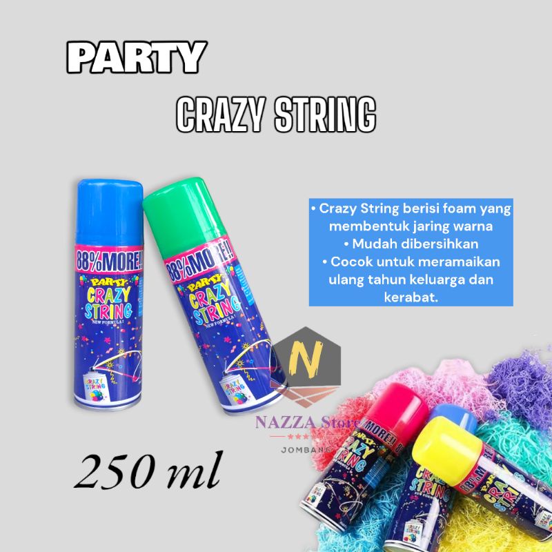 Jual Party Crazy String Sprai Semprotan Jaring Ultah 250 ml (KHUSUS PULAU JAWA) | Shopee Indonesia